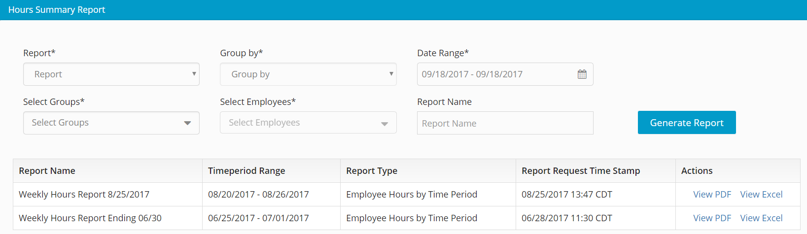 View Hour Timesheet's Products | Explore the Software