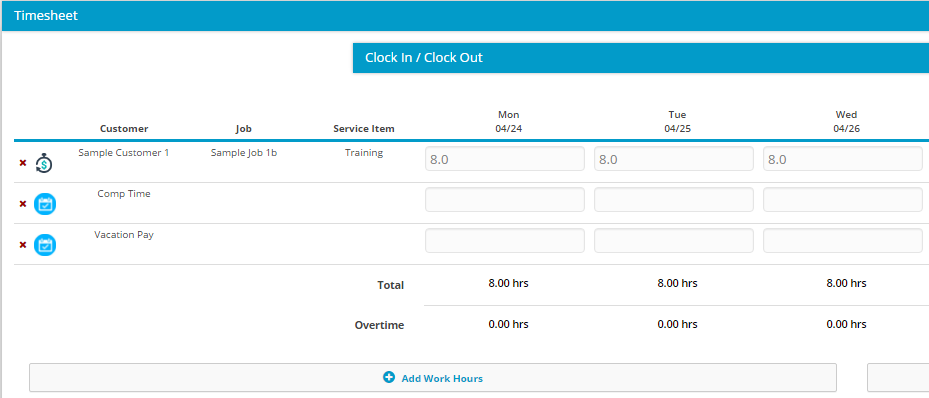 Employee Timekeeping Options - Hour Timesheet User Guide