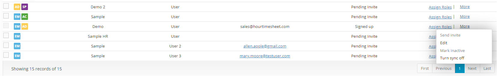 How to set inactive timesheet users in Hour Timesheet